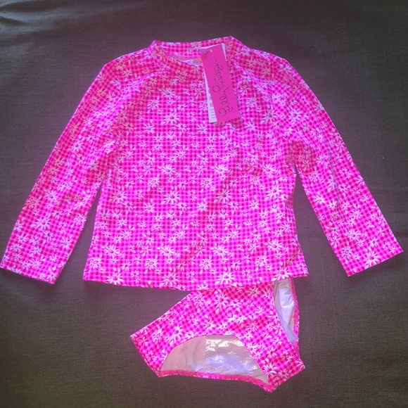 Lilly Pulitzer | Swim | Lilly Pulitzer Girls Bobby Rashguard Set Nwt ...